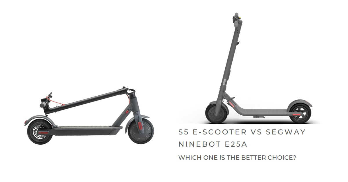 S5 E-Scooter vs Segway Ninebot E25A – Scootup Scooters Trading LLC